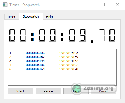Simple Timer Stopwatch - časovač a stopky | Zdarma.org