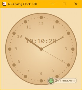 AS-Analog Clock - desktop analogové i digitální hodiny | Zdarma.org